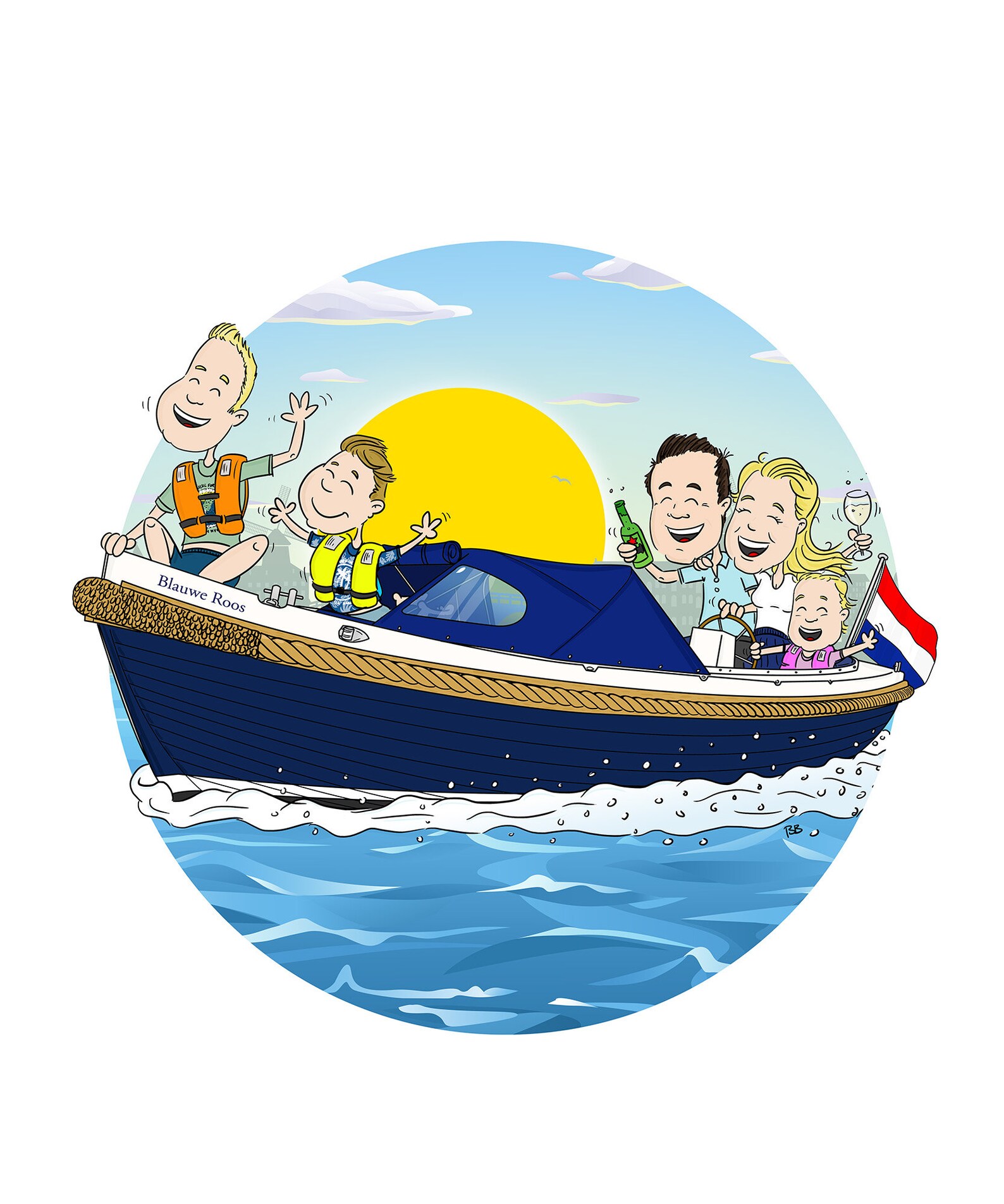 Unique Custom Made Cartoon Illustration of Your Boat / Every - Etsy