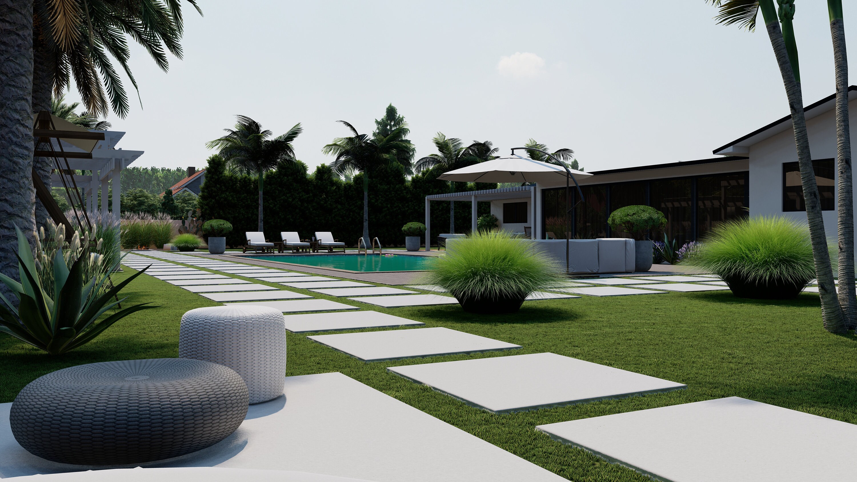 Online Backyard Design Backyard 3D Rendering 3d Rendering - Etsy