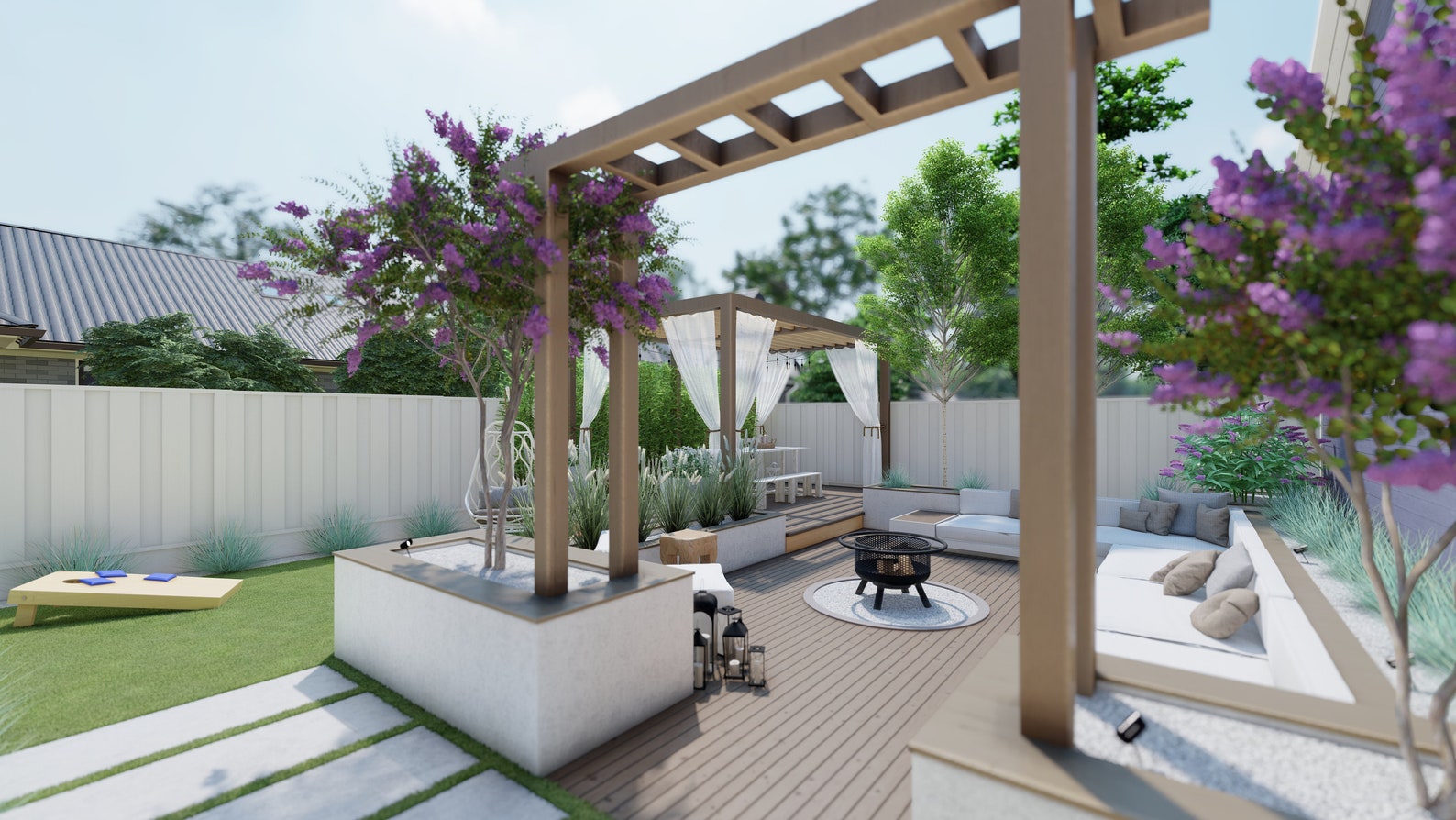 Online Backyard Design Backyard 3D Rendering 3d Rendering - Etsy