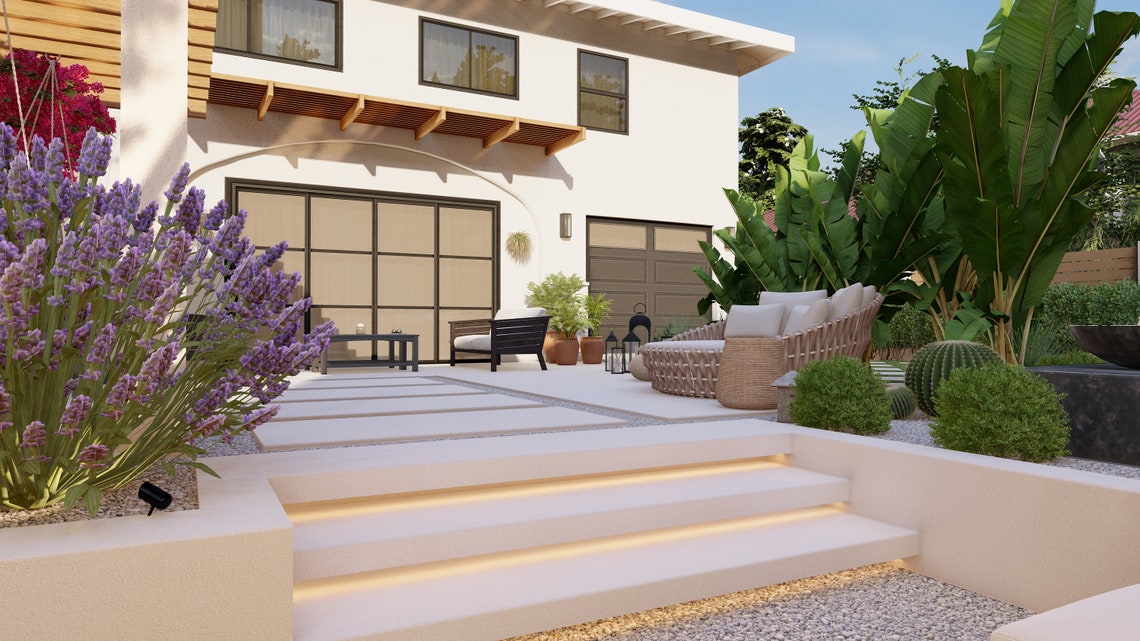 Online Backyard Design Backyard 3D Rendering 3d Rendering - Etsy