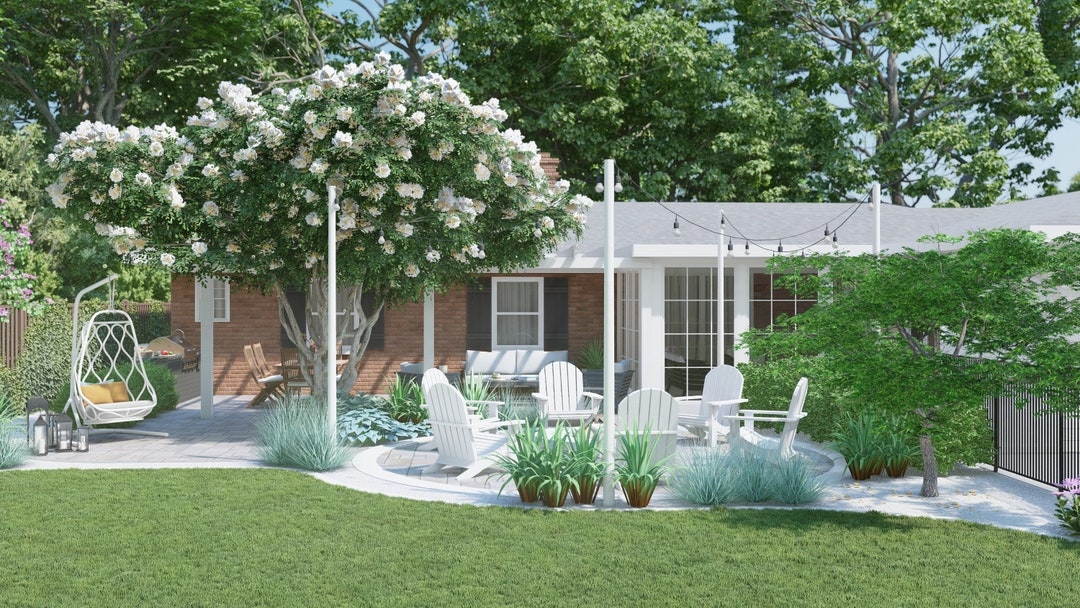 Online Backyard Design, Backyard 3D Rendering, 3d Rendering, Custom ...