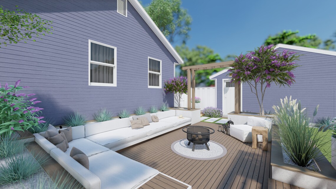 Online Backyard Design Backyard 3D Rendering 3d Rendering - Etsy