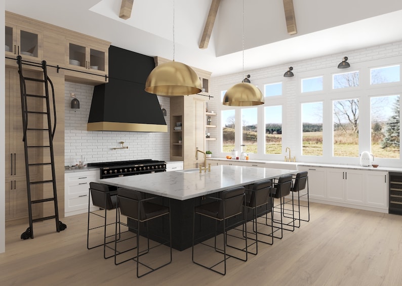 Custom Kitchen Design, 3D Interior Rendering - Etsy
