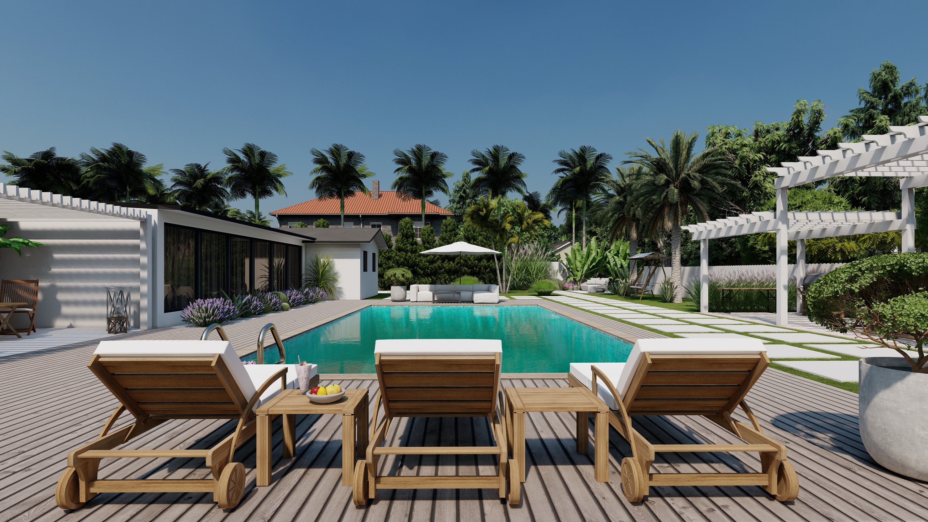 Online Backyard Design Backyard 3D Rendering 3d Rendering - Etsy