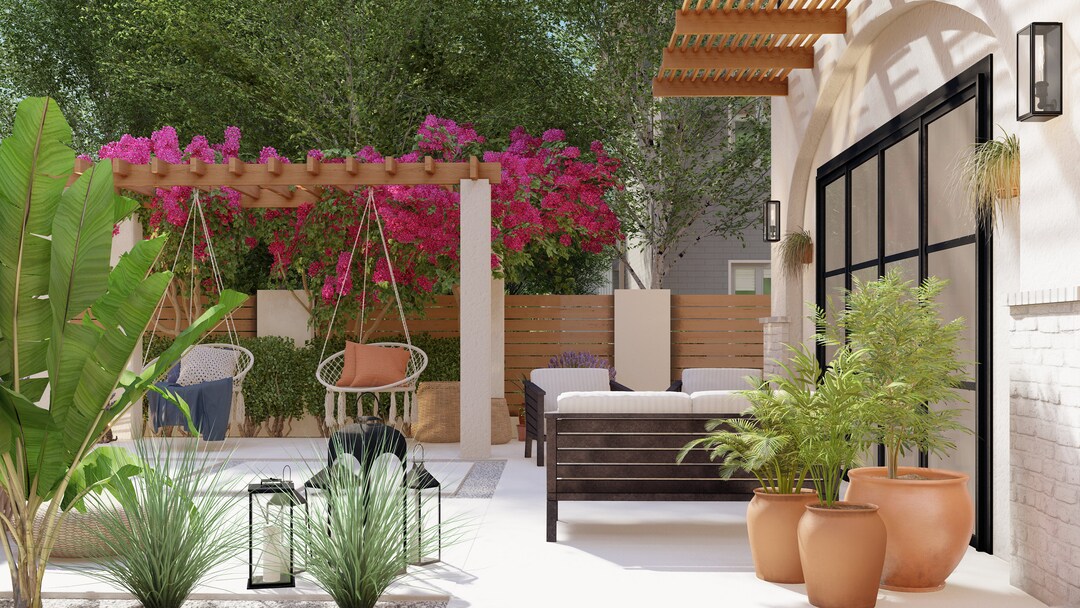 Online Backyard Design, Backyard 3D Rendering, 3d Rendering, Custom ...