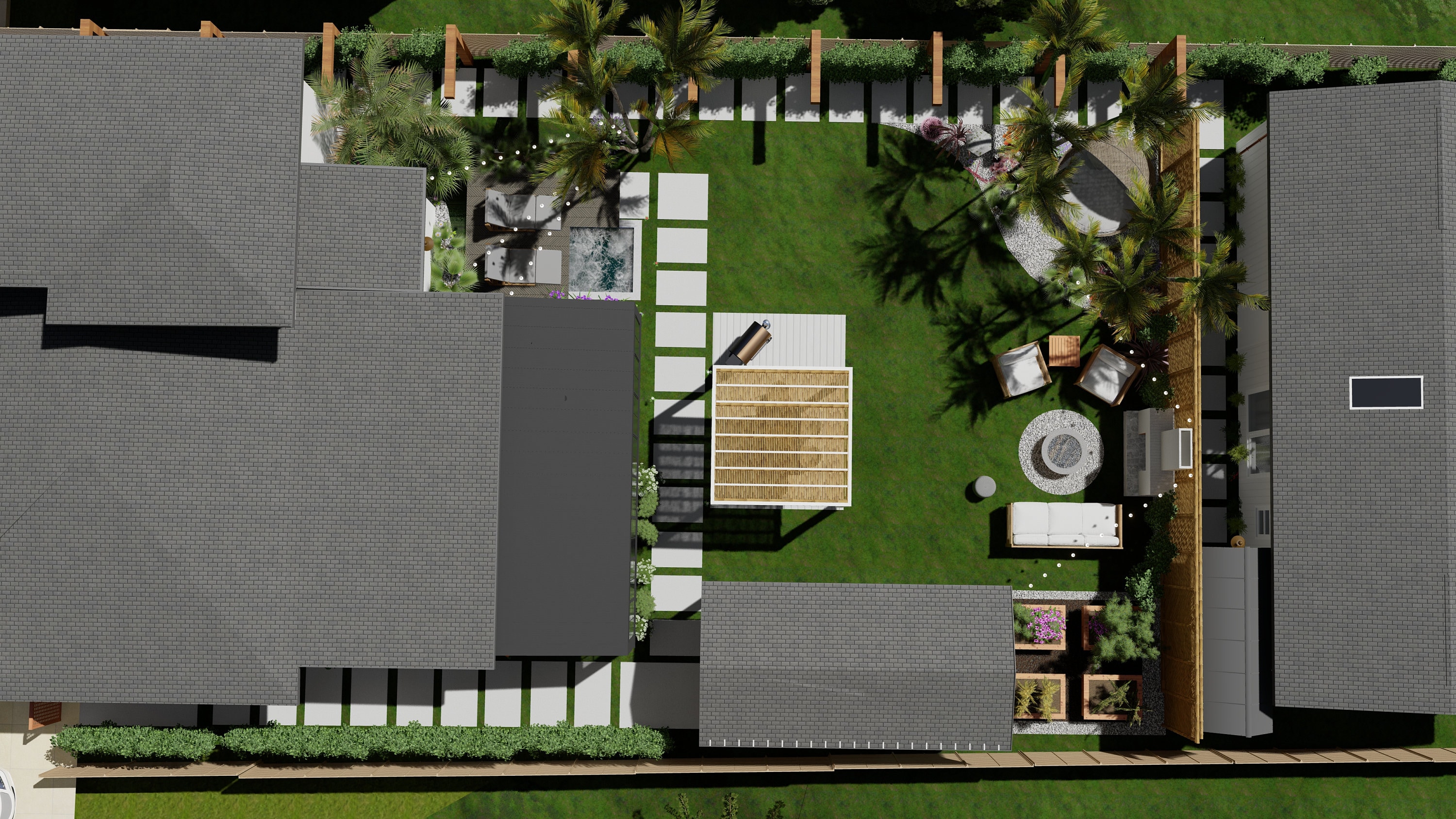 Online Backyard Design Backyard 3D Rendering 3d Rendering - Etsy