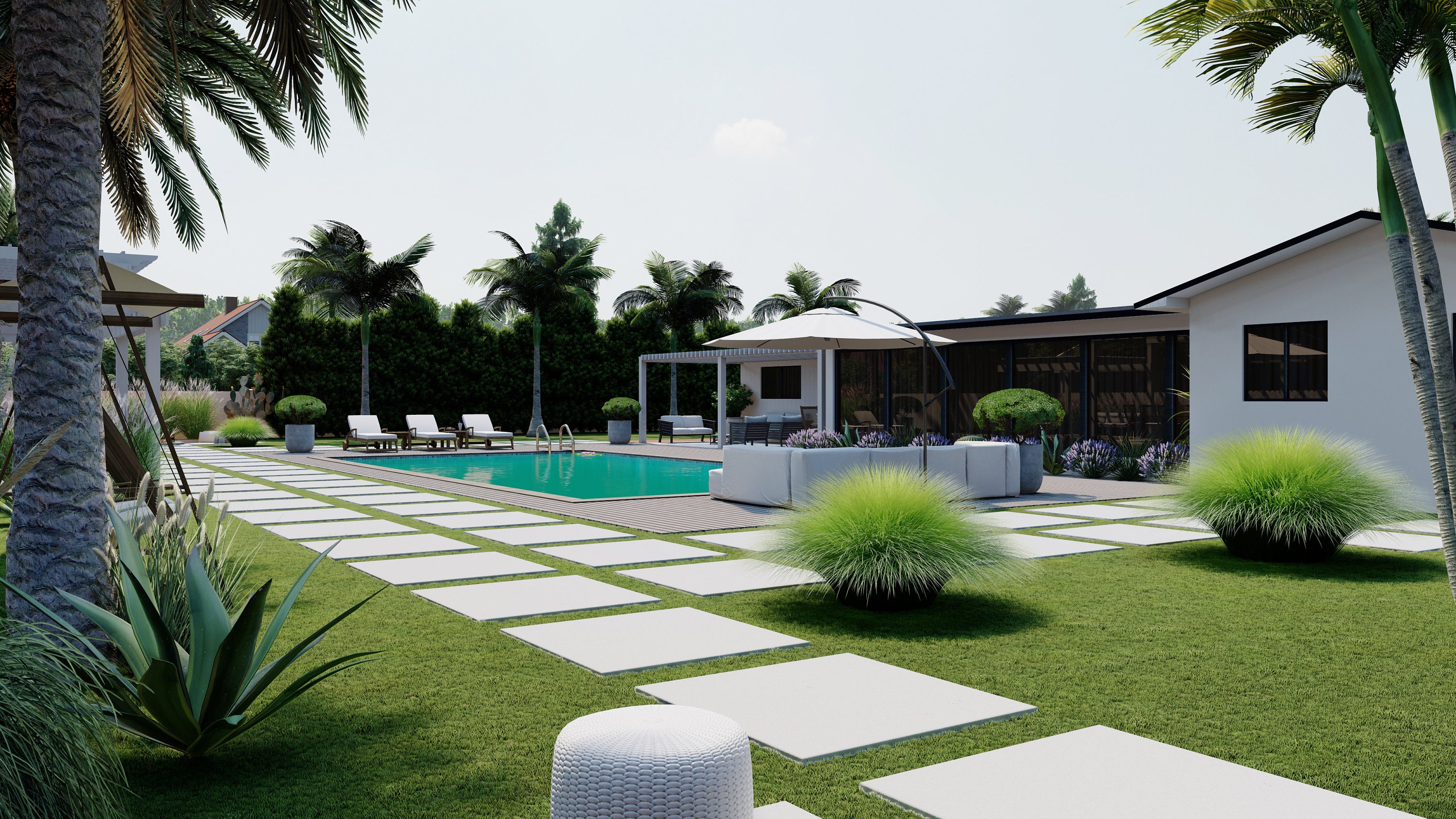 Online Backyard Design Backyard 3D Rendering 3d Rendering - Etsy