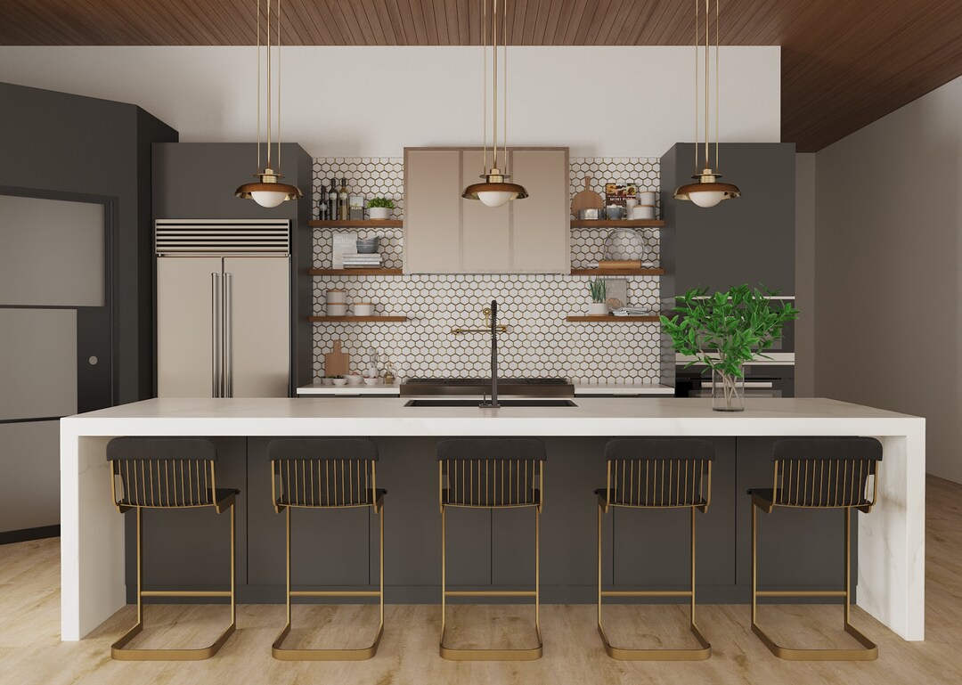 Kitchen Interior Designs, Kitchen 3D Rendering, 3D Architectural ...