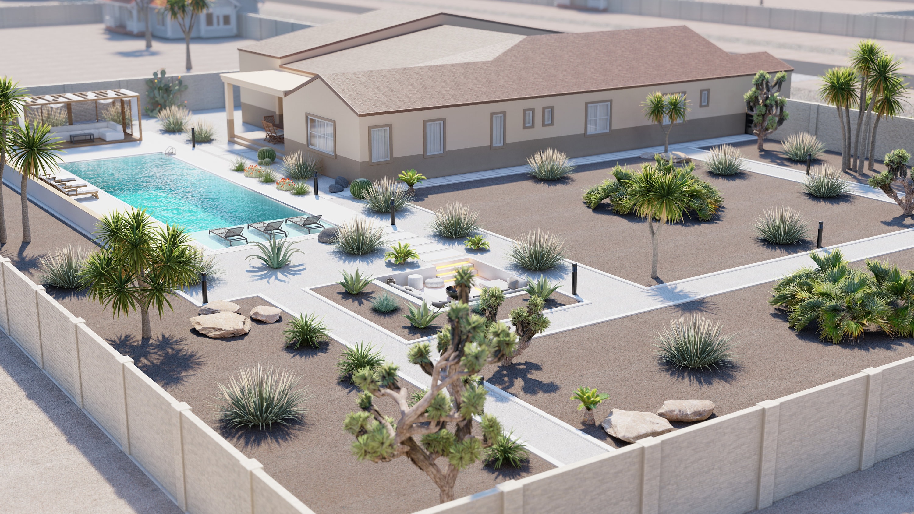 Online Backyard Design Backyard 3D Rendering 3d Rendering | Etsy