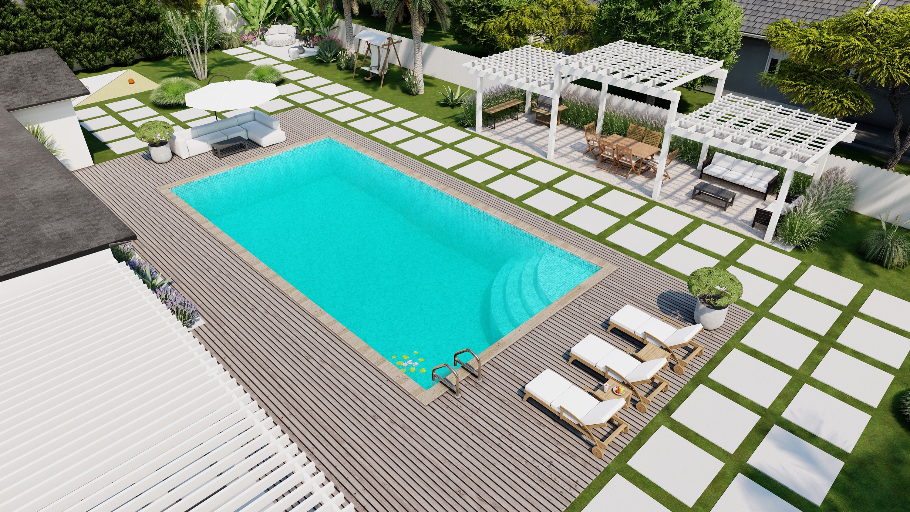 Online Backyard Design Backyard 3D Rendering 3d Rendering - Etsy