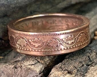 Copper Coin Ring | Etsy