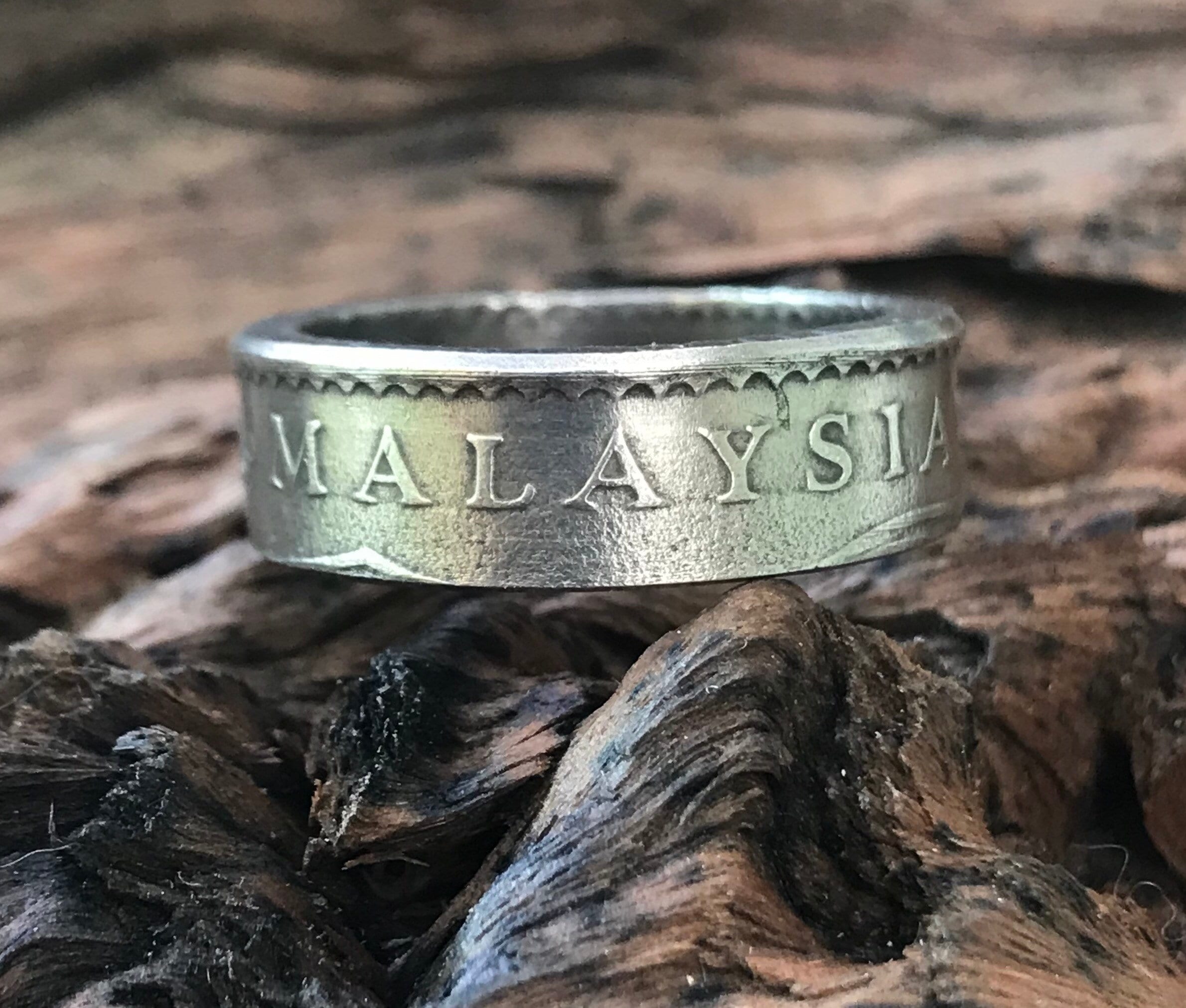 Malaysia Coin Ring Made From Malaysian 50 Sen Coin | Etsy