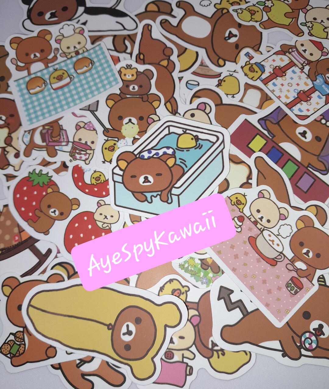 Kawaii Rilakkuma Inspired Sticker Pack - Lucky Dip - Etsy