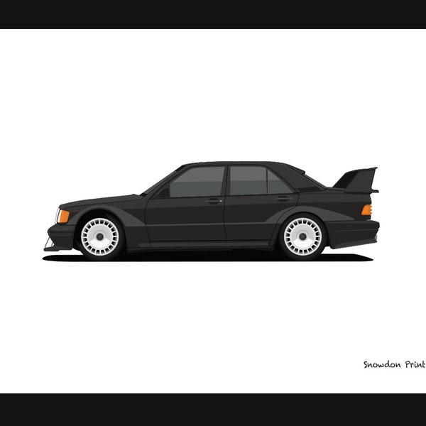 Mercedes 190 Poster - Etsy