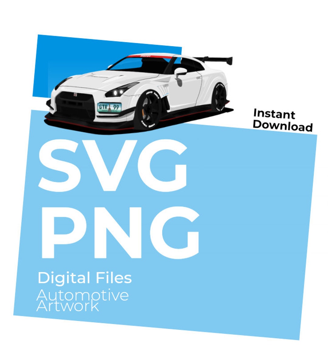 GTR R35 Godzilla Car Digital Art Png SVG File Instant - Etsy Portugal
