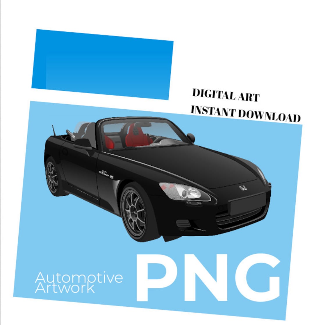 Honda S2000 Car Digital Art Png Archivo Descargar - Etsy México