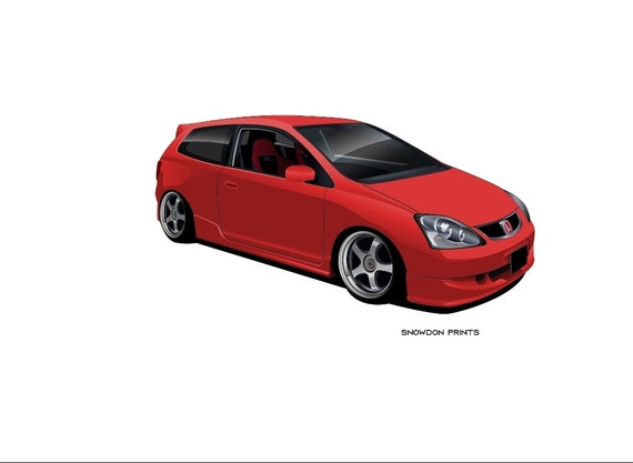 Honda Civic Type R EP3 Digital Art File Download - Etsy Australia