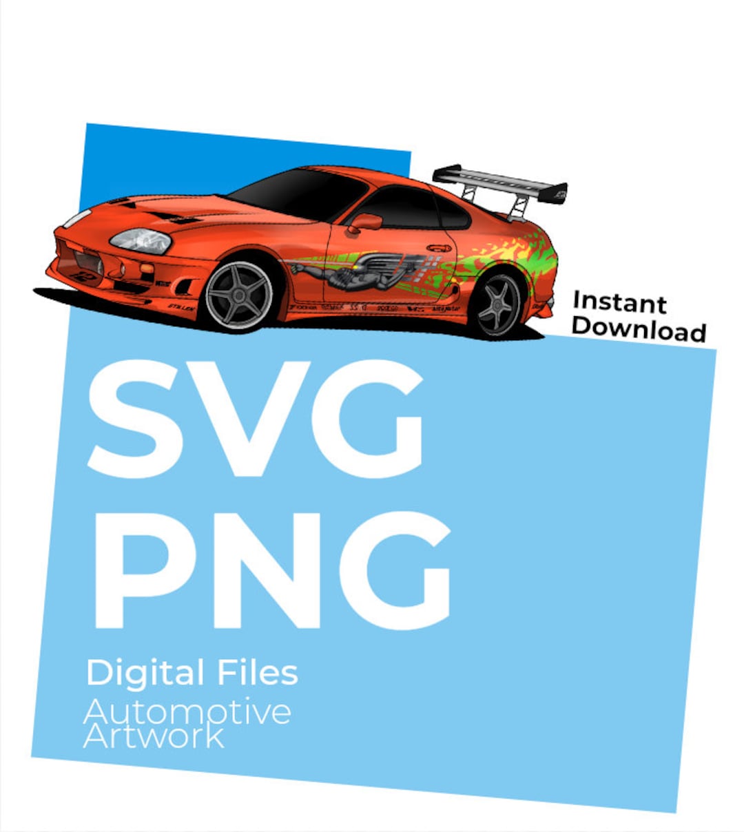 Supra Fast Furious JDM Car Digital Art Png SVG File Instant - Etsy