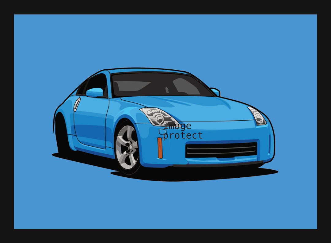 Large Nissan 350z Art Illustration Print A4 A3 A2 Poster Gift - Etsy