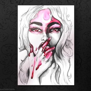 Blood Moon Illustration - Etsy