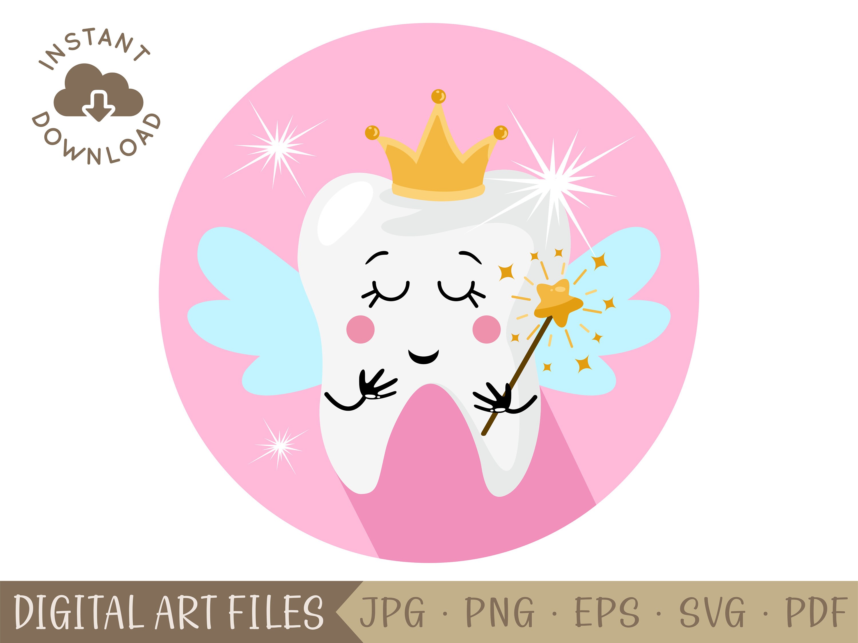 Tooth Fairy Vector Clipart Instant Digital Download Digital Art Files ...