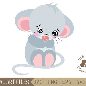 Sad Mouse Vector Clipart Instant Digital Download Digital Art Files SVG ...