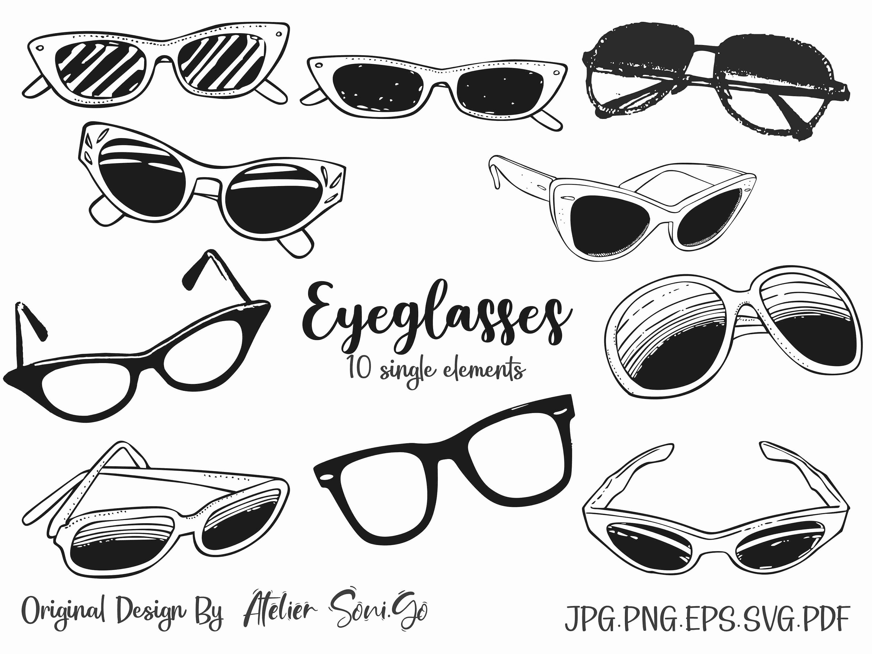 Glasses Clip Art 1898
