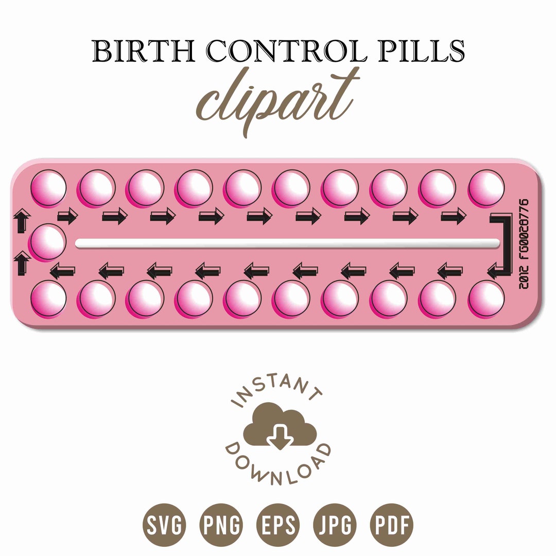 Birth Control Pills SVG, Vector Clipart, Instant Download, PNG Cut File ...