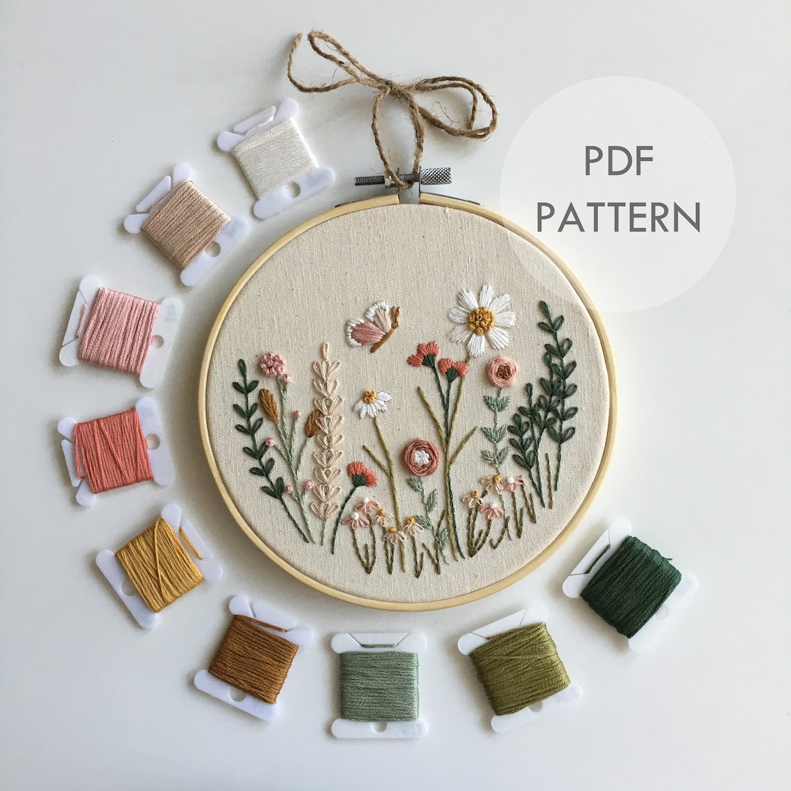 Wildflower Full Collection // Embroidery Hoop Art // PDF - Etsy
