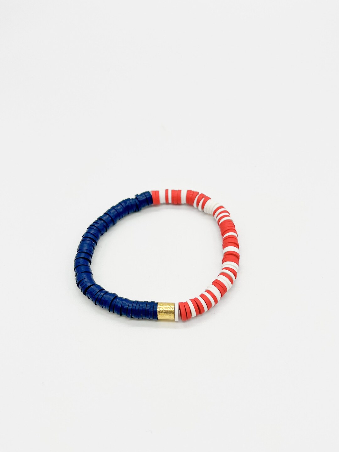 Red White and Boujee Cylinder Bracelet | 4th of July Bracelet - Etsy