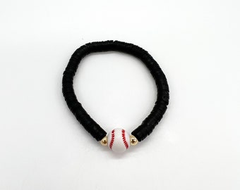 Baseball Clay Bracelet - Etsy