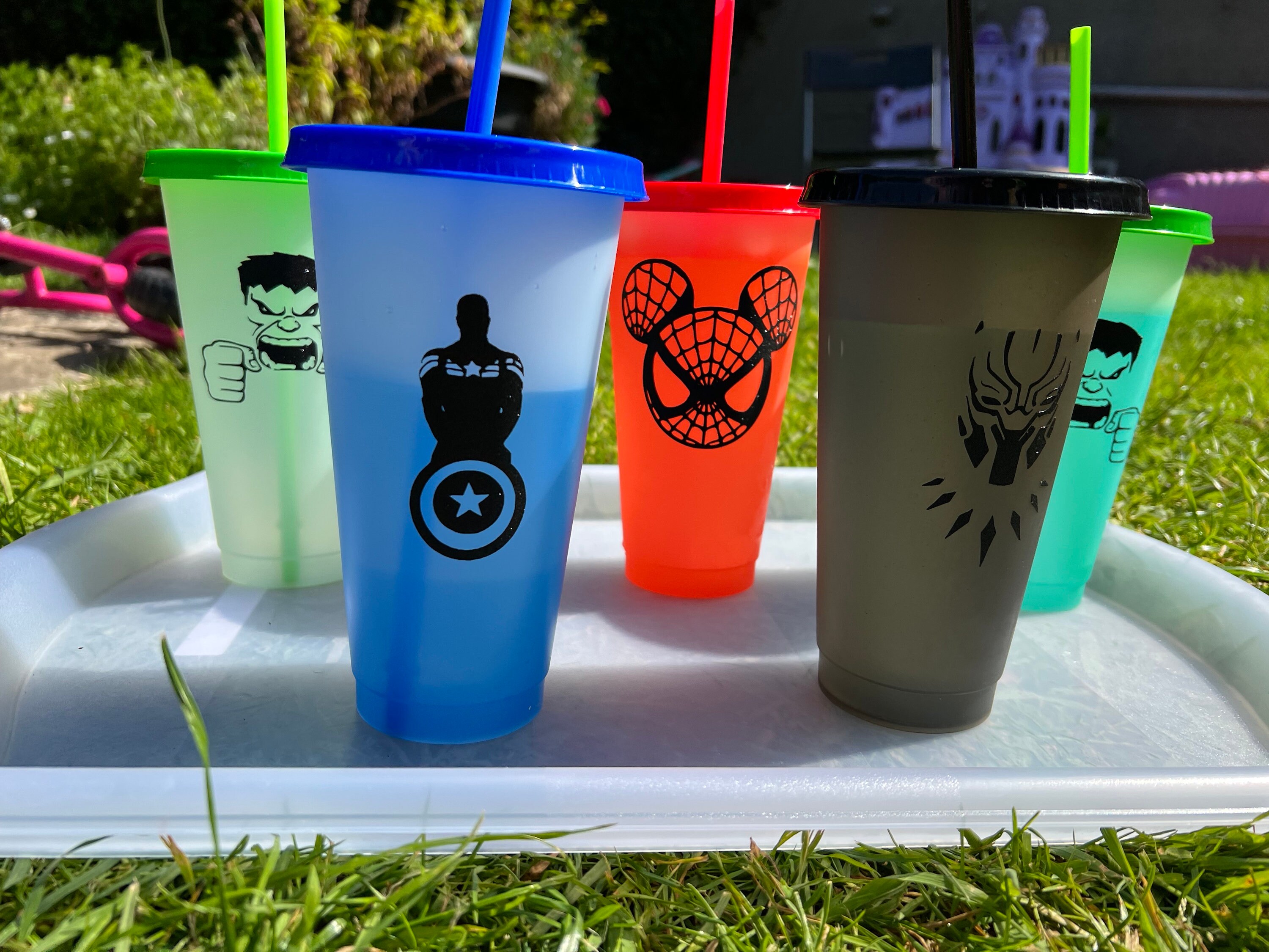 Personalised Superhero 24oz Colour Change Cold Cup - Etsy