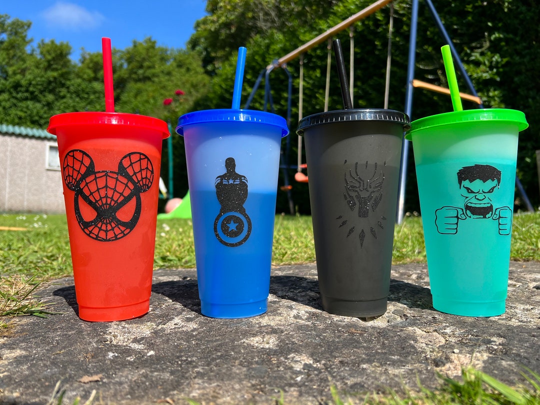 Personalised Superhero 24oz Colour Change Cold Cup - Etsy