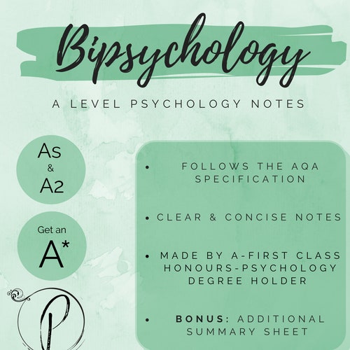 Psychology A Level Revision Notes Bundle AQA A Level Clear - Etsy UK