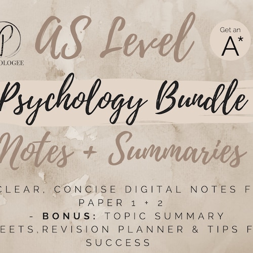 Psychology A Level Revision Notes Bundle AQA A Level Clear - Etsy UK