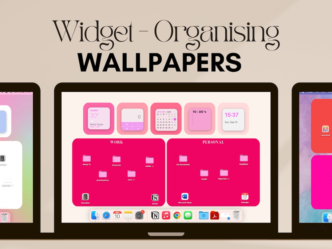 Widget-organising Wallpapers / Aesthetic Organization Wallpapers ...