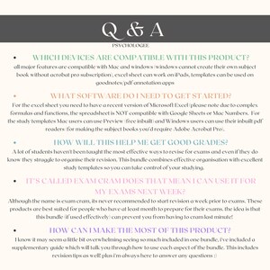 STUDY EXCEL Sheet and Fillable Pdf Study TEMPLATES Exam Cram Revision ...