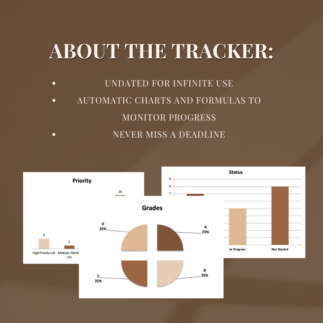 Assignment Tracker Excel Tracking Grades Projects Assignments Back to ...