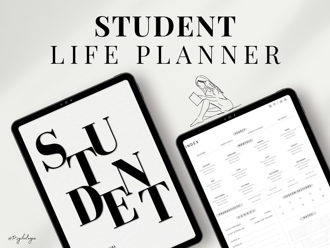 DIGITAL STUDENT Life PLANNER Organize Your School:studying - Etsy