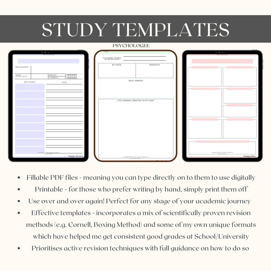STUDY EXCEL Sheet and Fillable Pdf Study TEMPLATES Exam Cram - Etsy