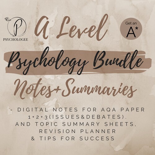 Psychology A Level Revision Notes Bundle AQA A Level Clear - Etsy UK
