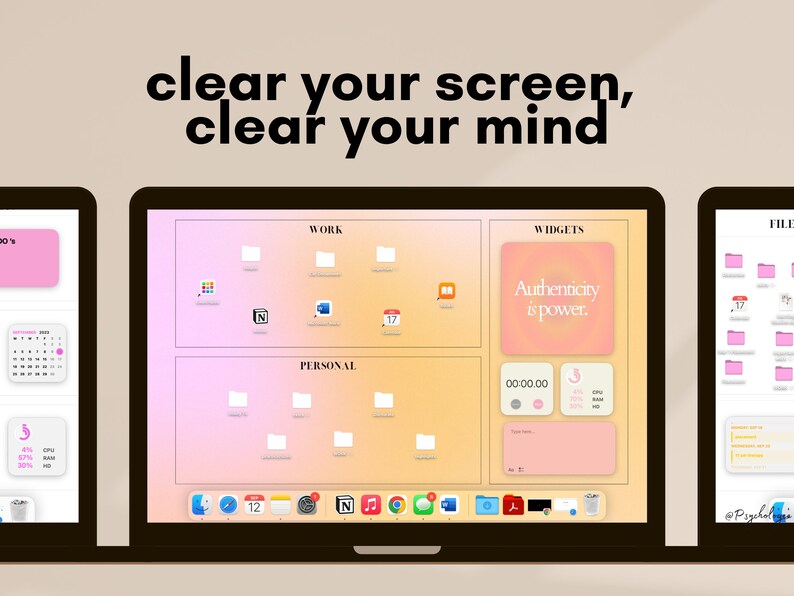 Widget-organising Wallpapers / Aesthetic Organization Wallpapers ...