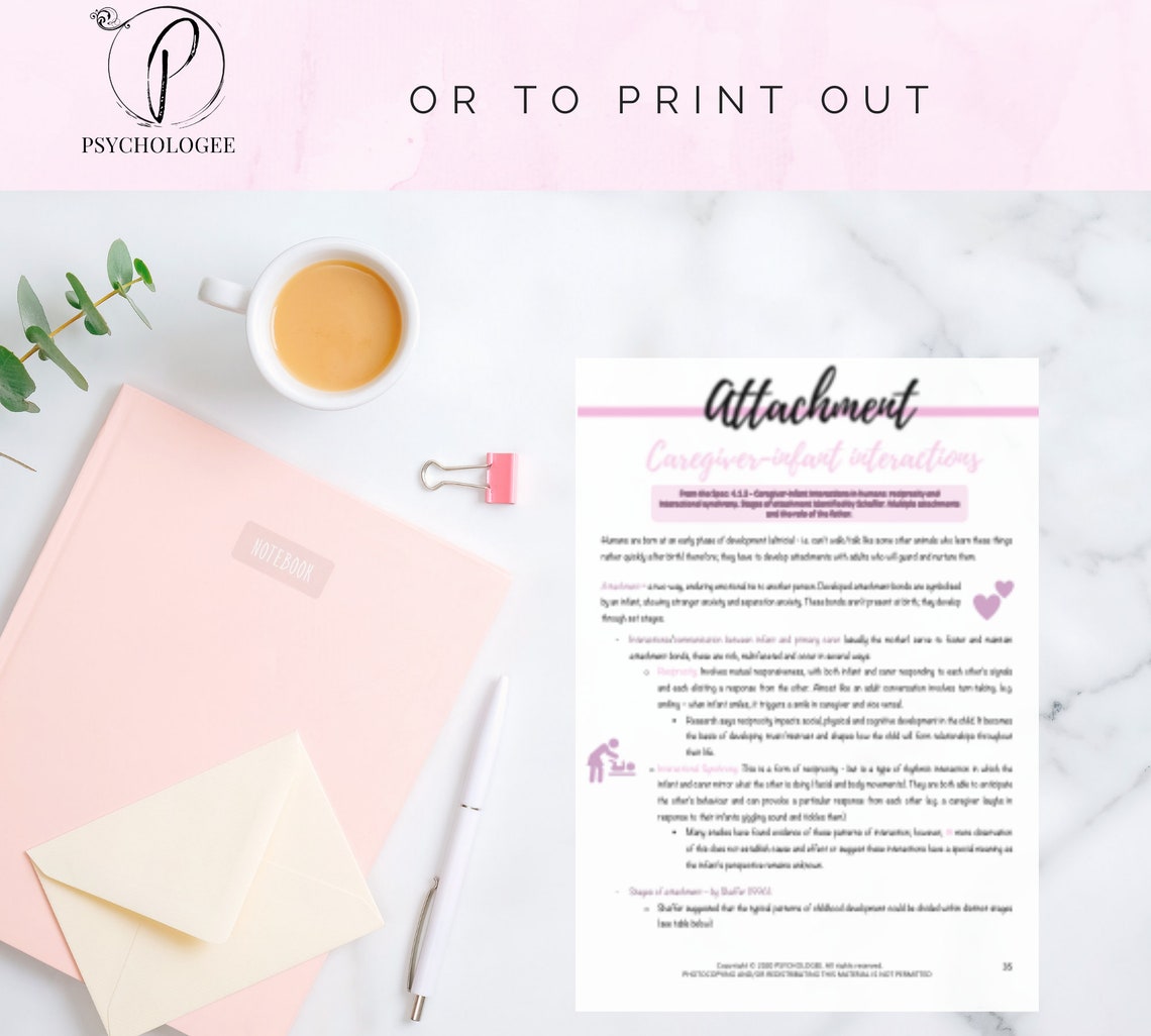 Attachment Psychology A Level Revision Topic Notes for AQA AS and A2 ...