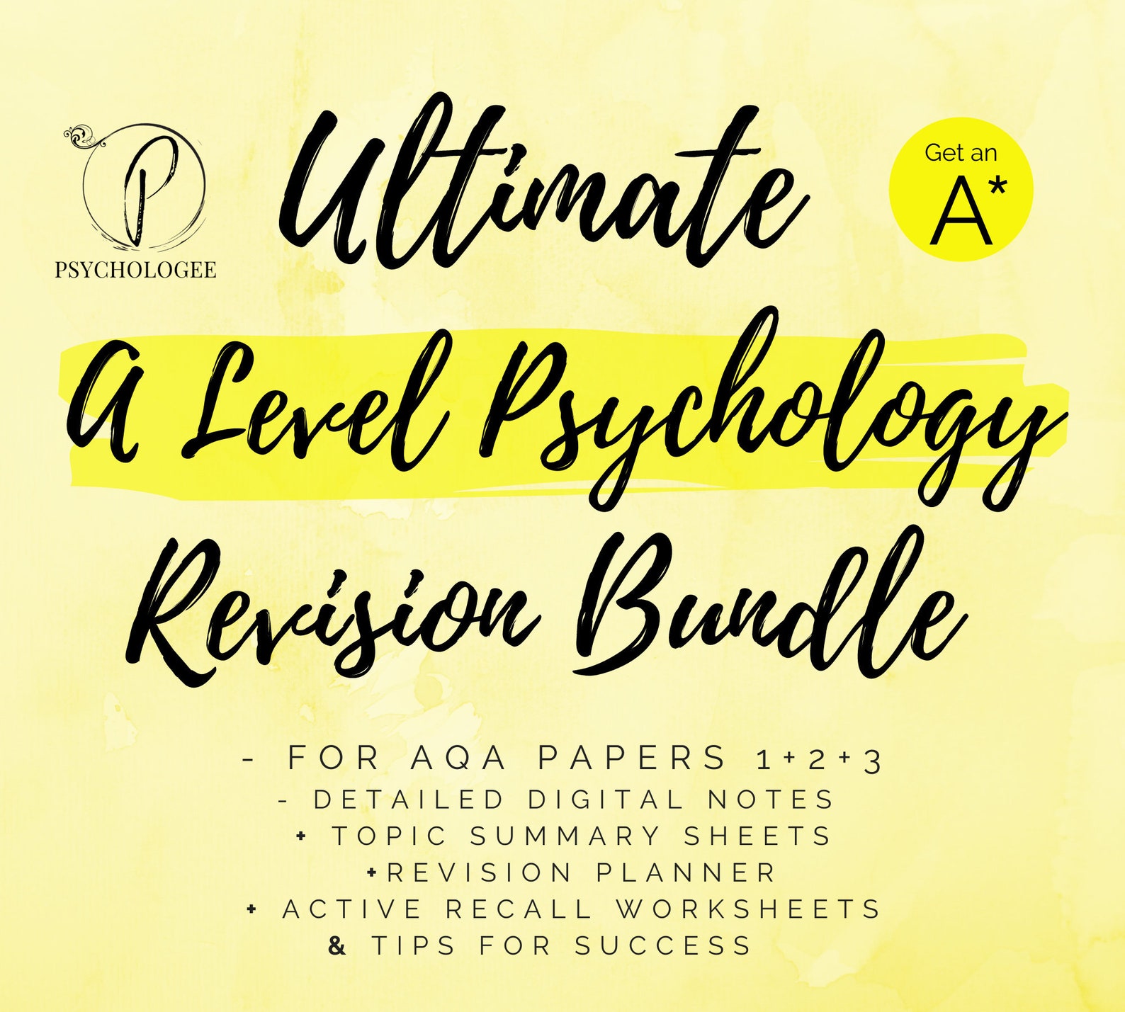 Ultimate Psychology A Level Revision Bundle AQA A Level Clear Concise ...
