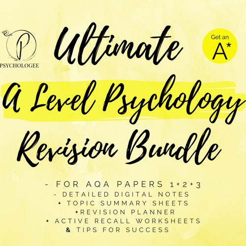 Ultimate Psychology A Level Revision Bundle AQA A Level - Etsy Canada