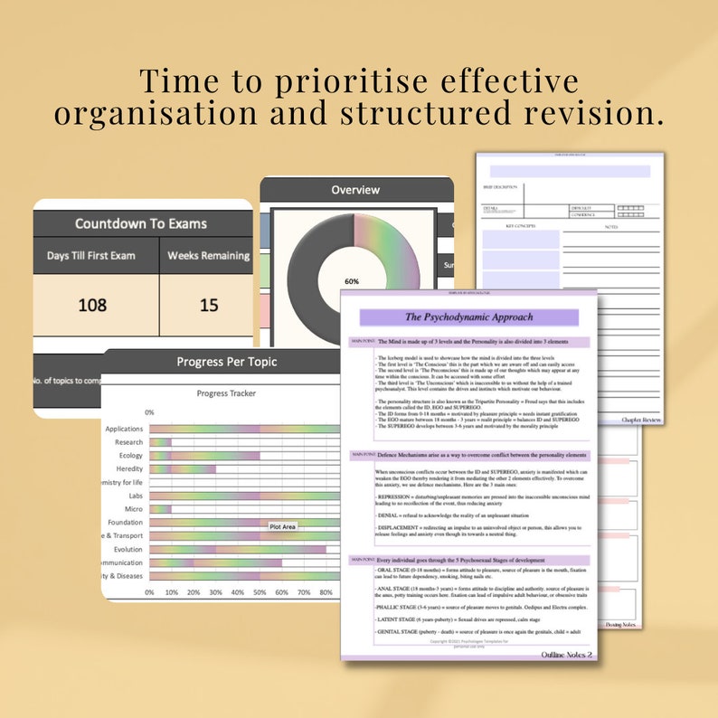 STUDY EXCEL Sheet and Fillable Pdf Study TEMPLATES Exam Cram Revision ...