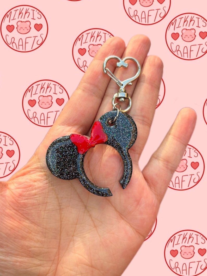 Mouse Ear Keychains - Etsy