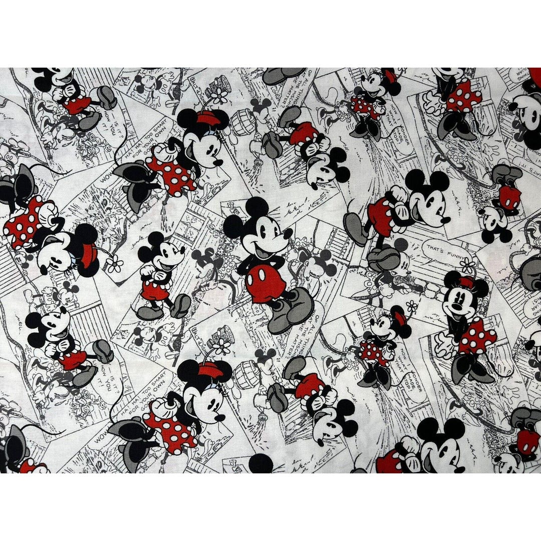 Disney Comic Strip Character Toss Cotton Woven Fabric Springs Creative ...