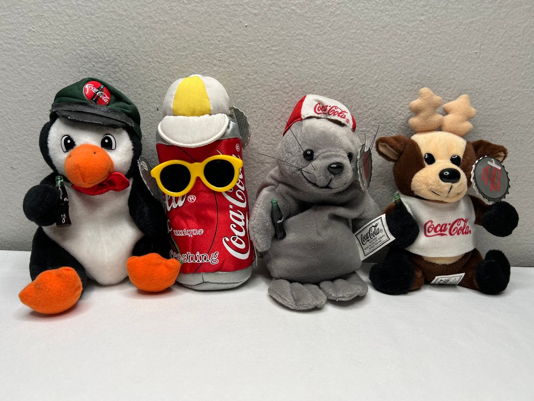Coca Cola Beanie Plush Choice of Animals Penguin Soda Can - Etsy