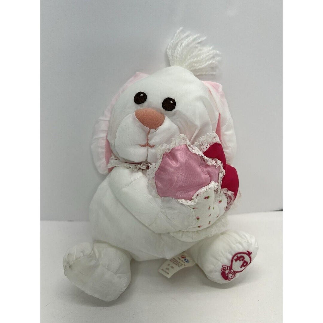 Fisher Price White 1988 Puffalump Bunny Heart 9 Plush Stuffed Animal ...